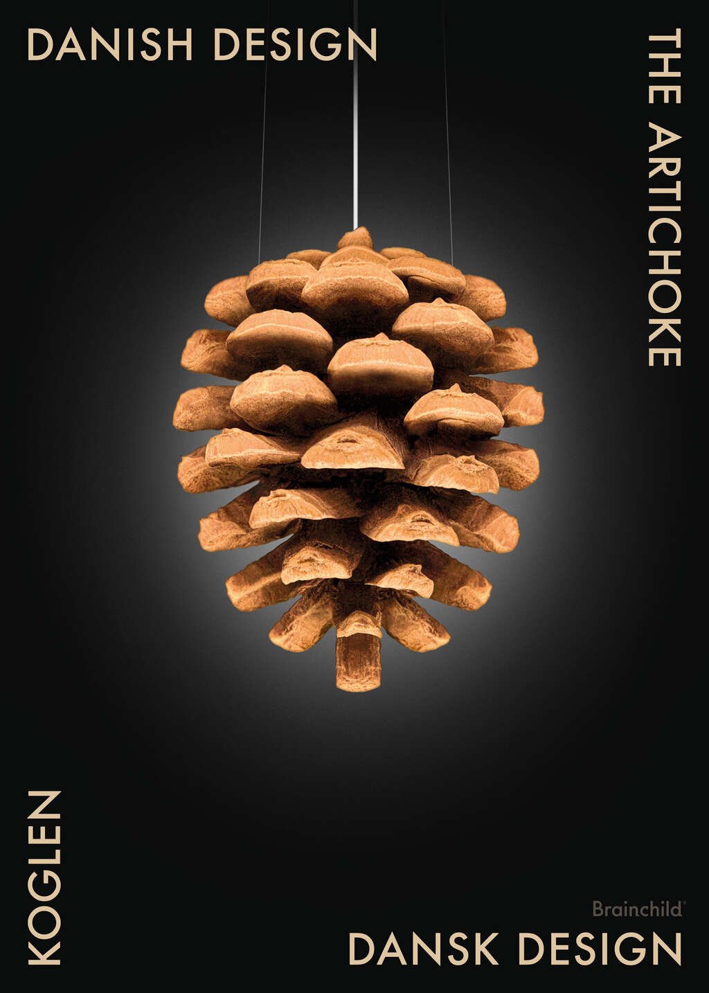 Brainchild Danish Design Koglen Plakat 30x40 cm, Sort - Plakater 30x40 cm - WWW.HJEM.DK ApS