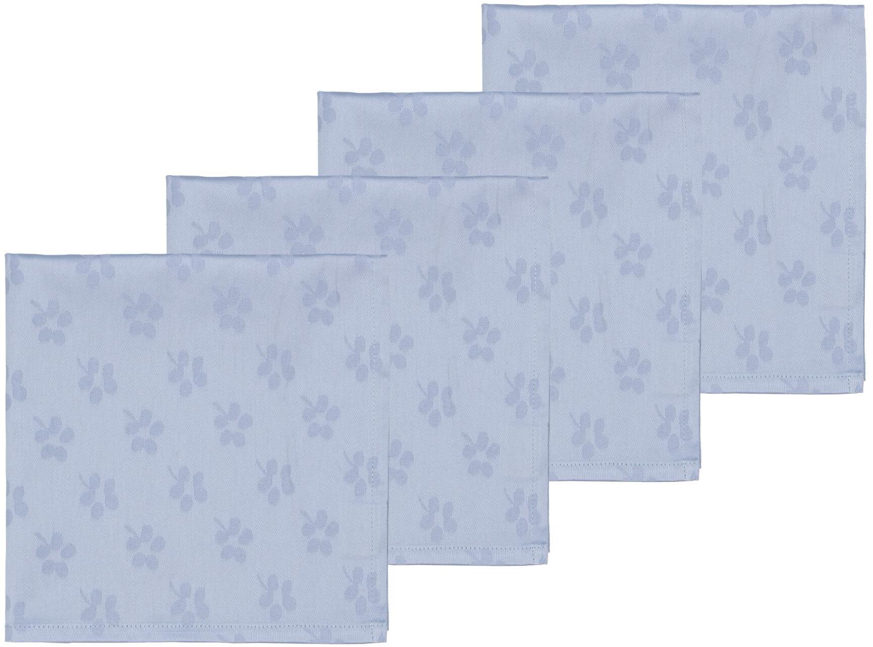Södahl Forget-me-not Damask Mundserviet 45x45 cm 4 stk., Sky Blue ...