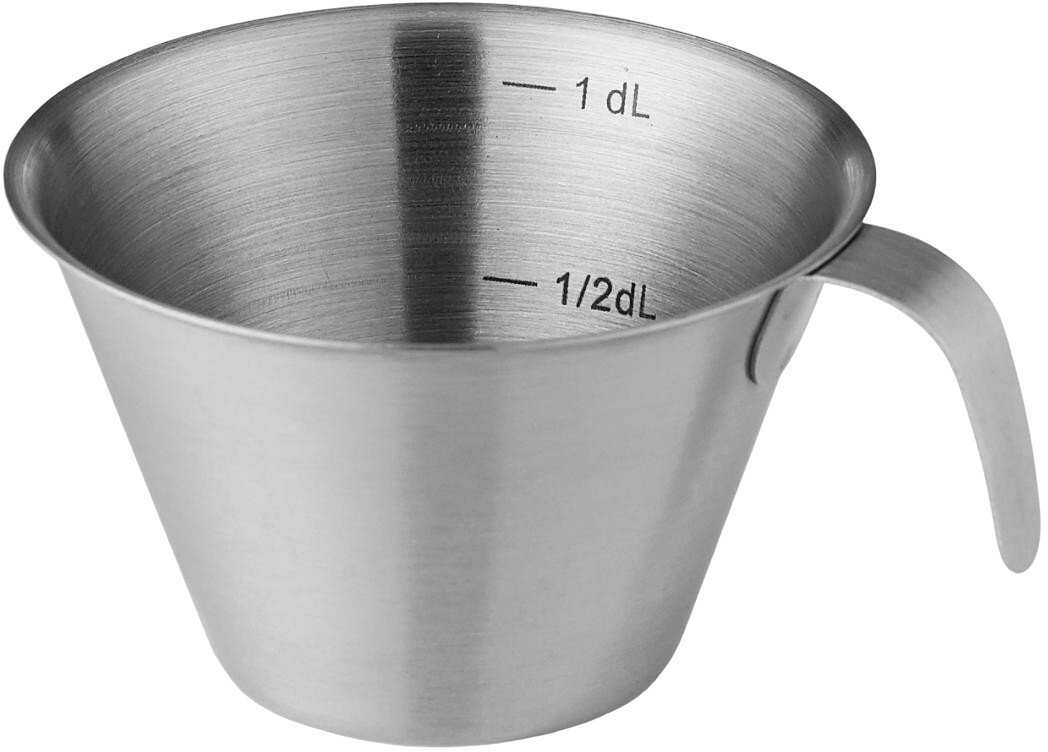 Funktion Decilitermål 1 dl, Stål - Målebægere - WWW.HJEM.DK ApS