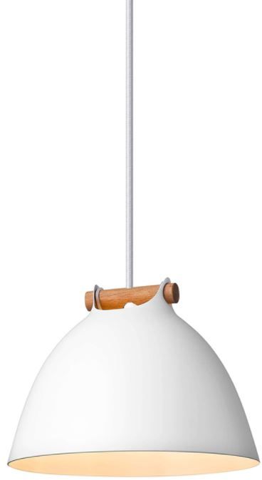 Halo Design Århus Pendel Ø18 cm, Hvid/Træ - Pendler - WWW.HJEM.DK ApS