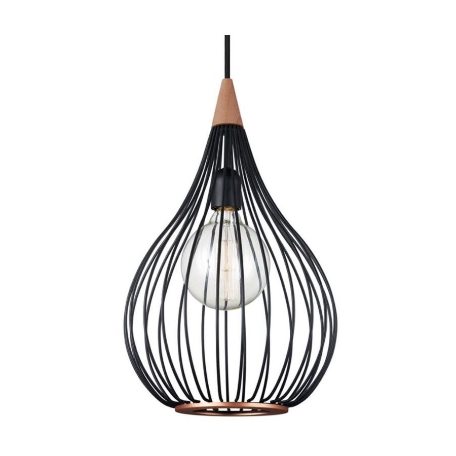 Halo Design Drops Pendel Ø30 cm, Sort/Mørkt Træ - Pendler - WWW.HJEM.DK ApS