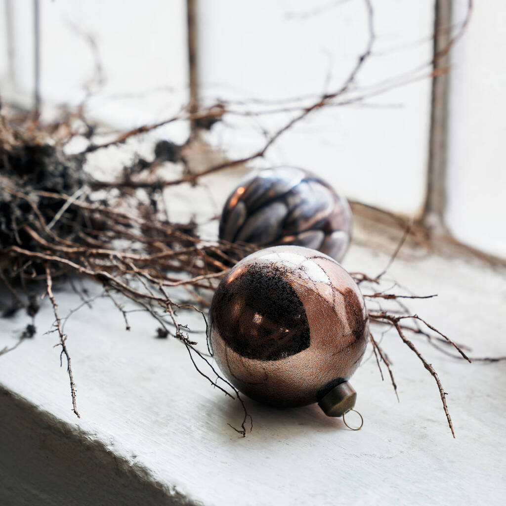 House Doctor Runy Julepynt 2 stk Ø8 cm, Brun - Juleornamenter - WWW.HJEM.DK ApS