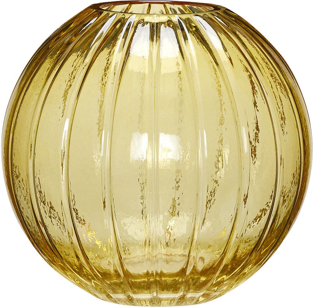 Køb Hübsch Fleur Vase H17 cm, Gul