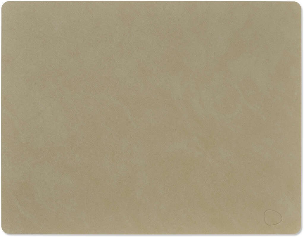 Køb LIND DNA Square Recycled Læder Dækkeserviet 35x45 cm, Nupo Herbal Dust