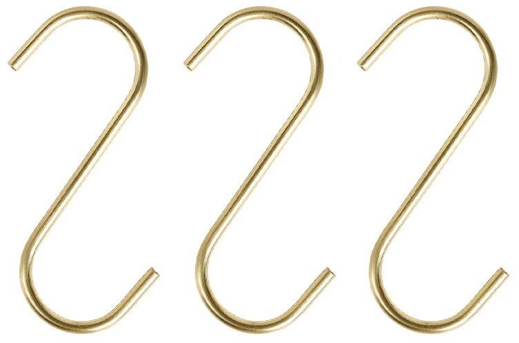 Køb OYOY Pieni S-Krog 3 stk. 10 cm, Messing