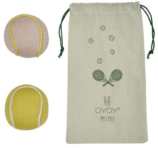 Køb OYOY Mini Tennis Bold Rattle, Gul/Rose