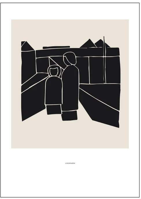 Poster & Frame Lebenværk Plakat People 30x40 cm, Sort - Plakater 30x40 cm - WWW.HJEM.DK ApS