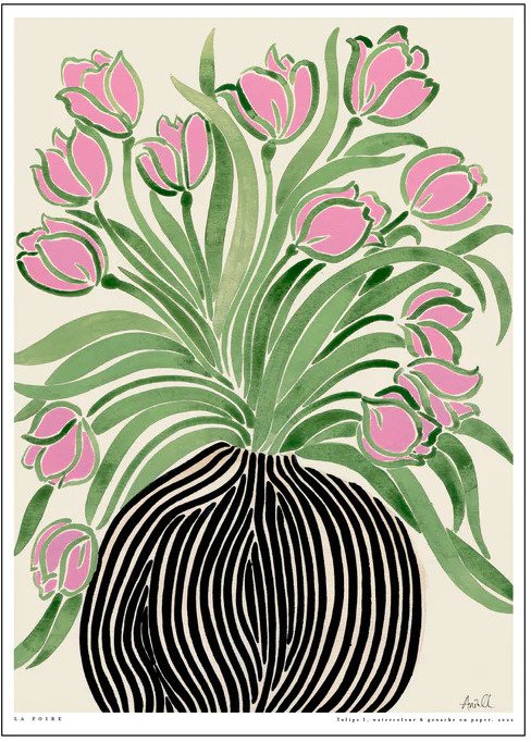 Poster & Frame La Poire Plakat Tulips 1 A3 - Plakater A3 - WWW.HJEM.DK ApS