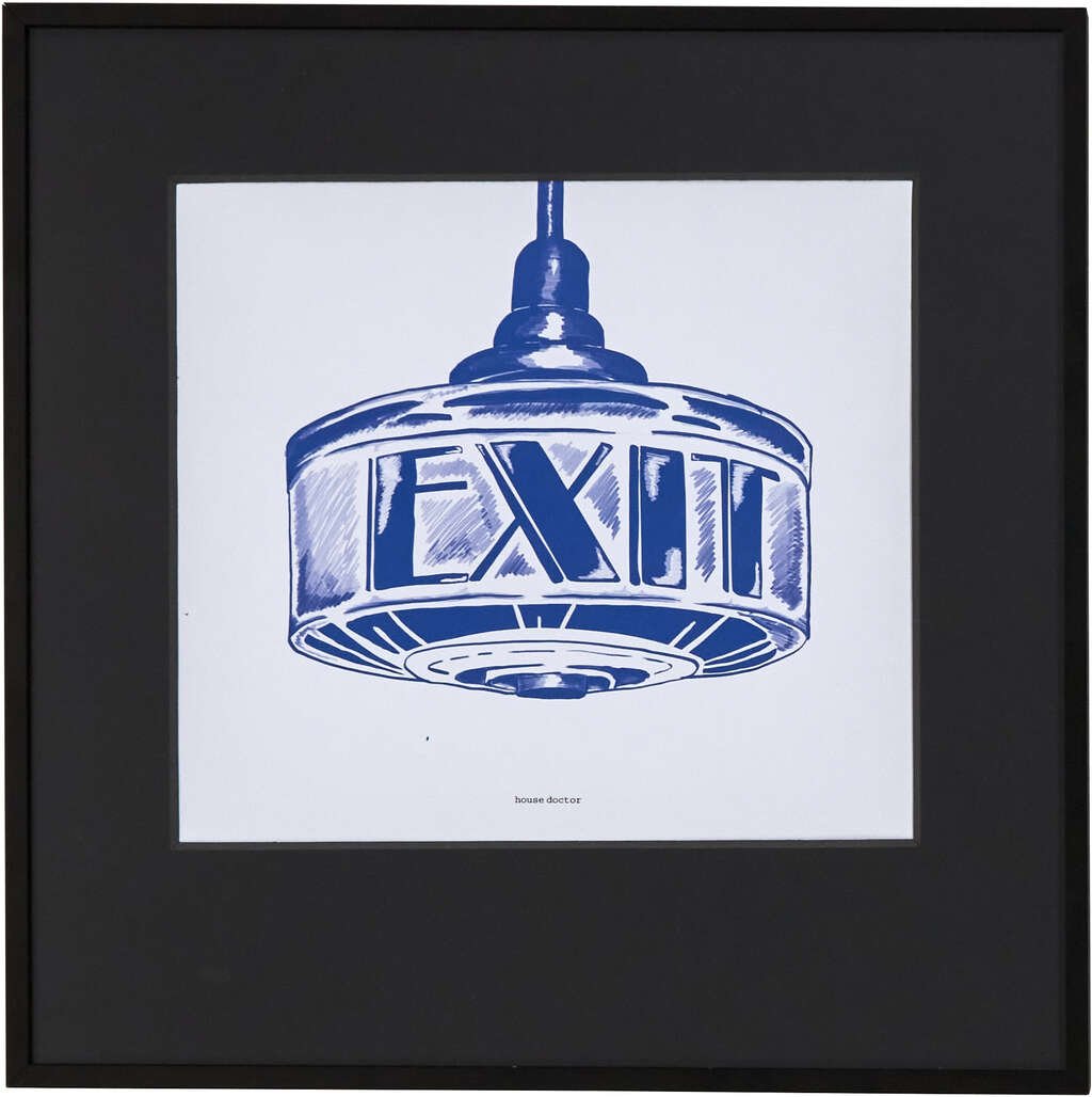 Køb House Doctor Exit Wall Art 40x40 cm, Mørkeblå