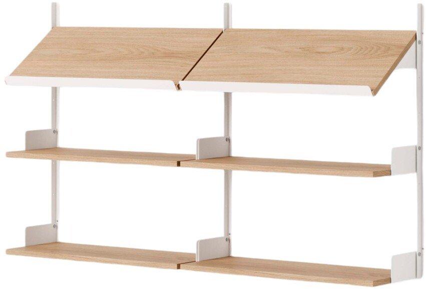 New Works Office Reol 90x160 cm, Hvid/Egetræsfinér - Bogreoler - WWW ...