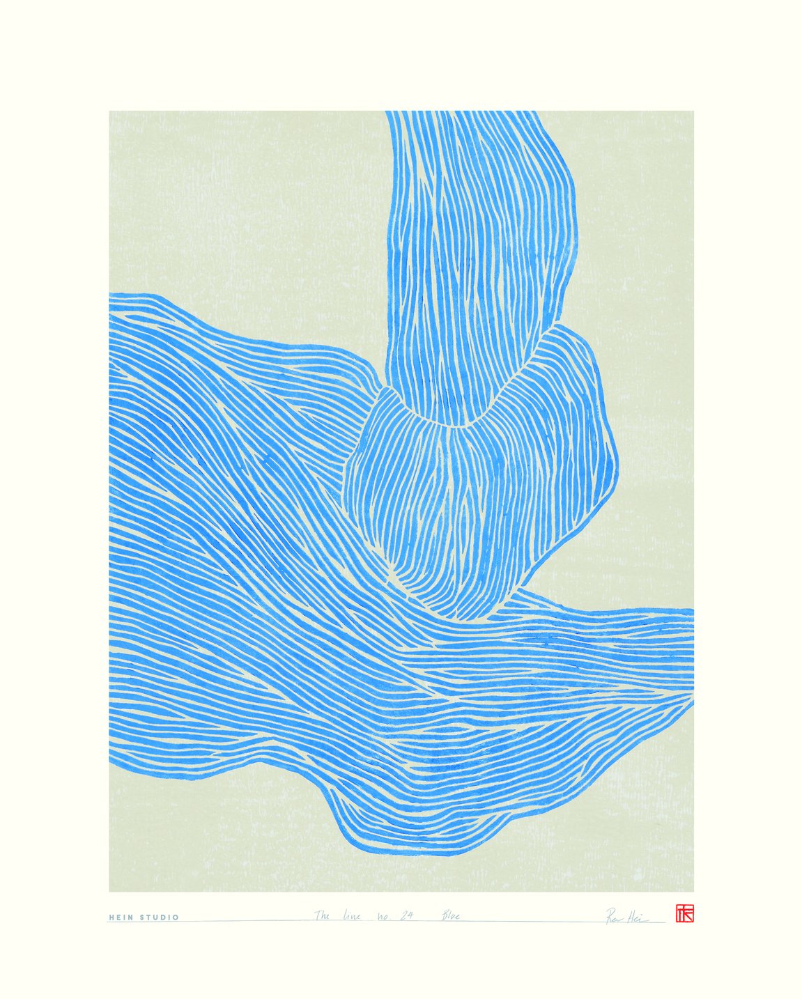Hein Studio Art Print Collection 2046 The Line no. 24 40x50 cm, Blå ...