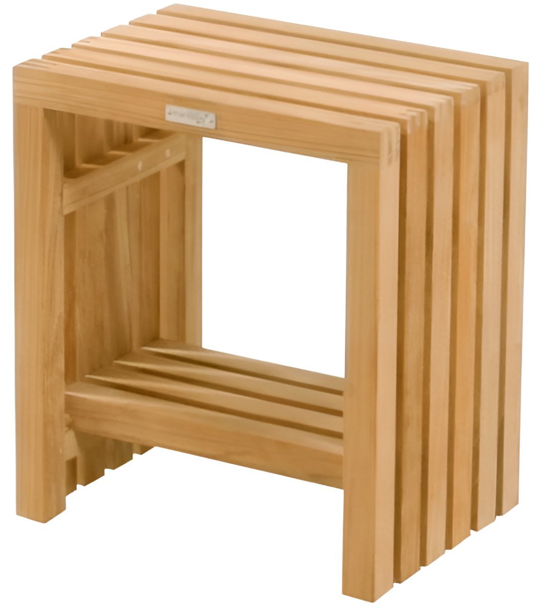 Mandalay Langelinie Hocker mit Ablage, Teak - Hocker - Dalivo.de